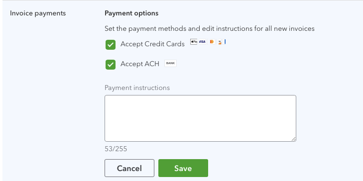 Payment attributes update for the Invoice API